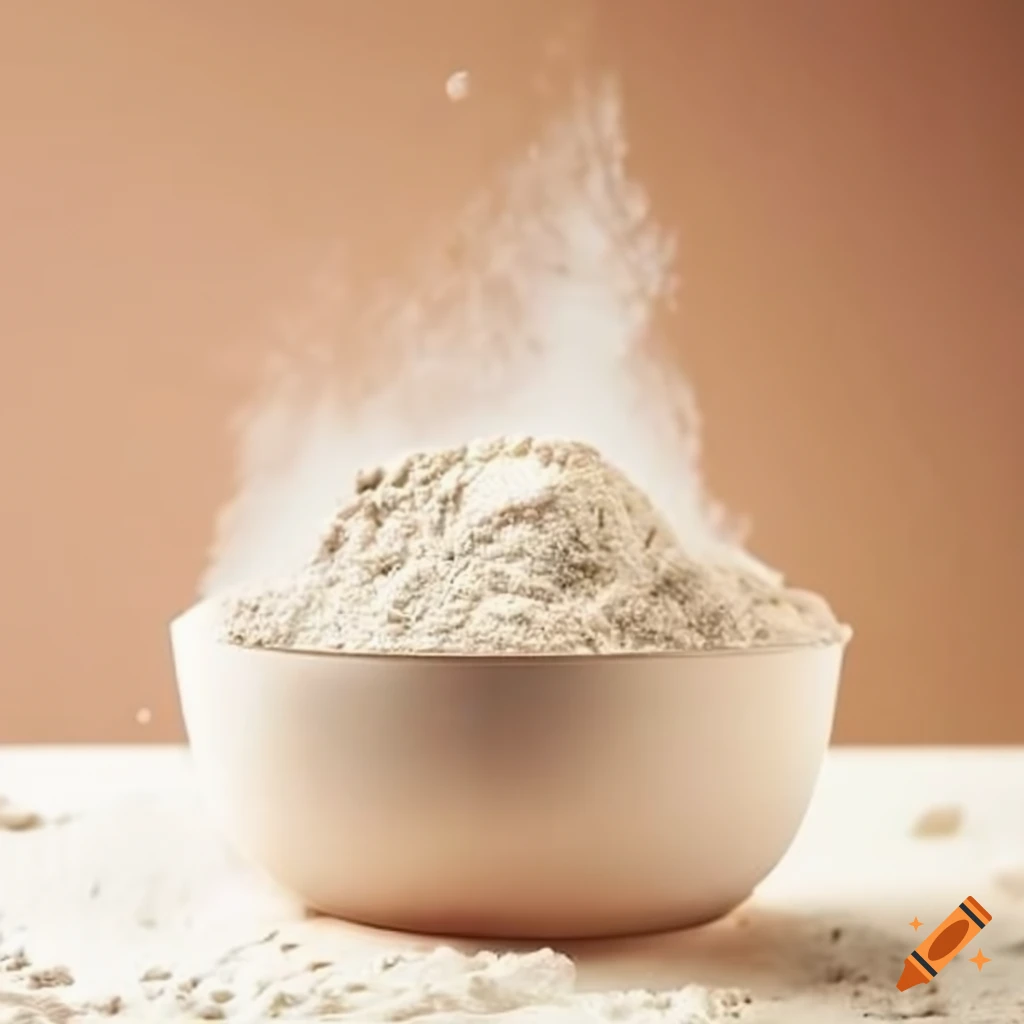 Close-up of flour on Craiyon