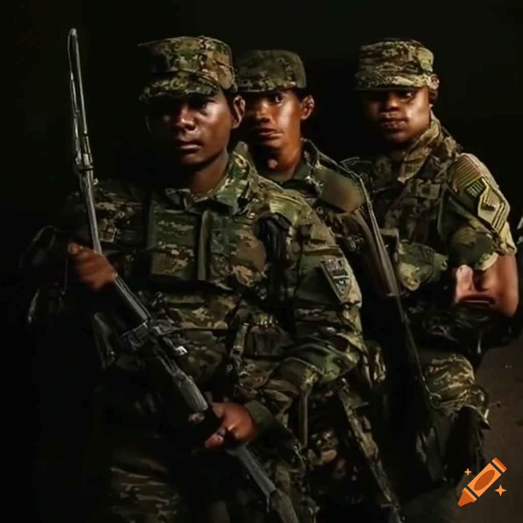 Cuban soldiers ready for battle on Craiyon