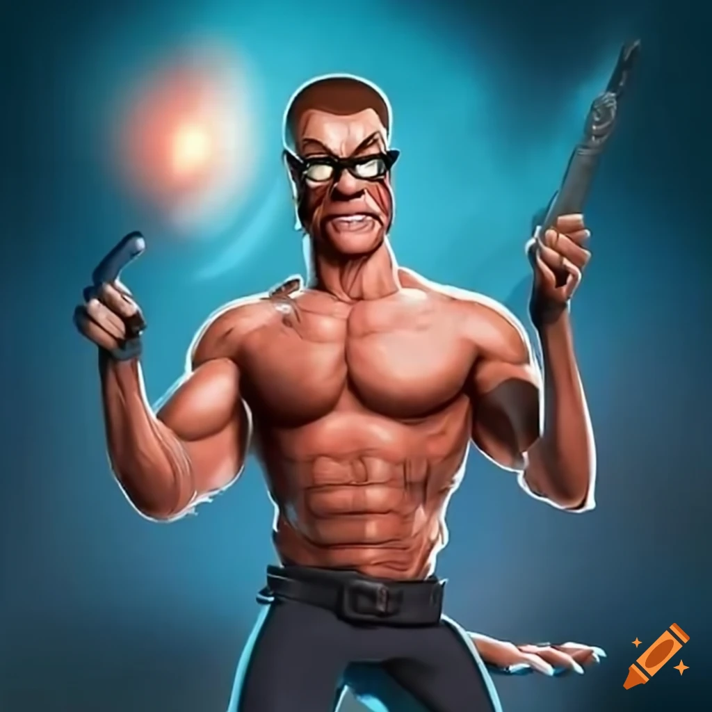 Jean-claude van damme in a cartoon character form