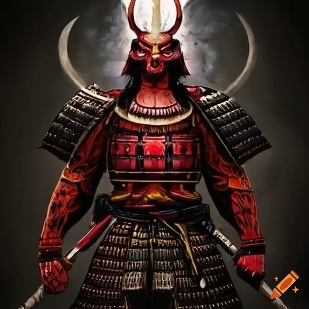 Image of a demon samurai on Craiyon