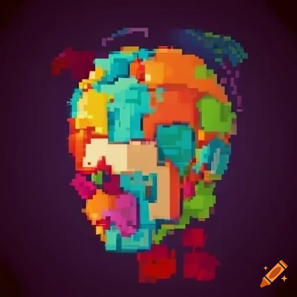 Diversity and innovation pixel poster on Craiyon