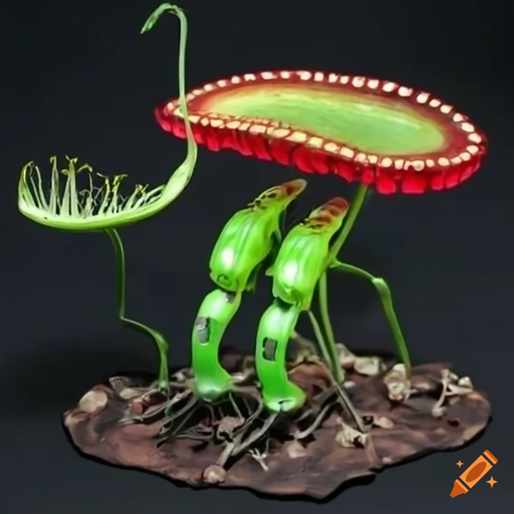 Robotic carnivorous plant design on Craiyon