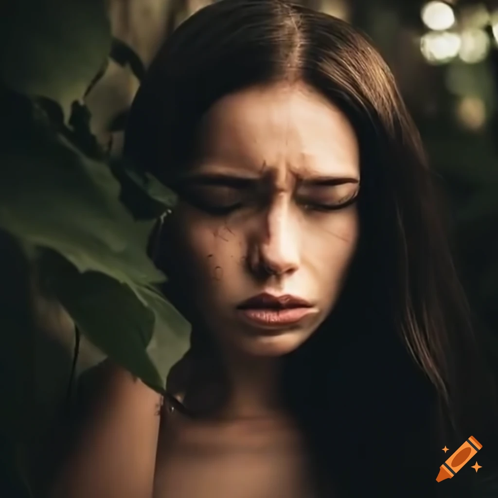 Young homeless woman wandering the streets at night on Craiyon