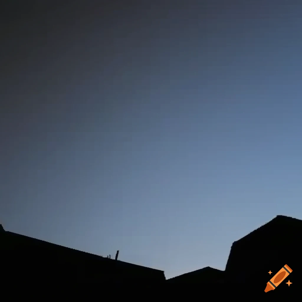 Outdoor liminal space at sunset transitioning to night on Craiyon