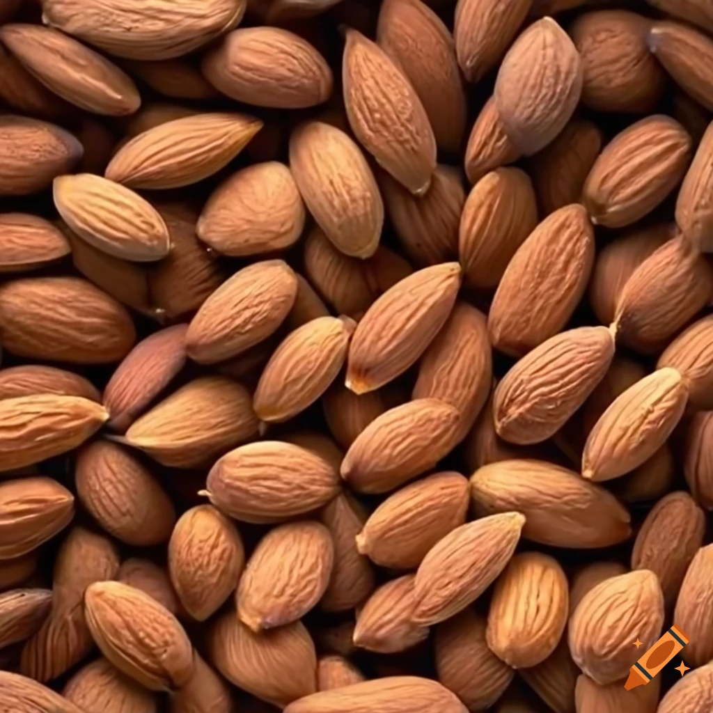 Toasted almond seeds in a bowl