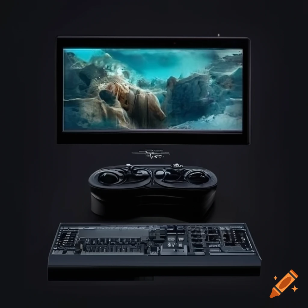 Home screen of a gaming console on Craiyon