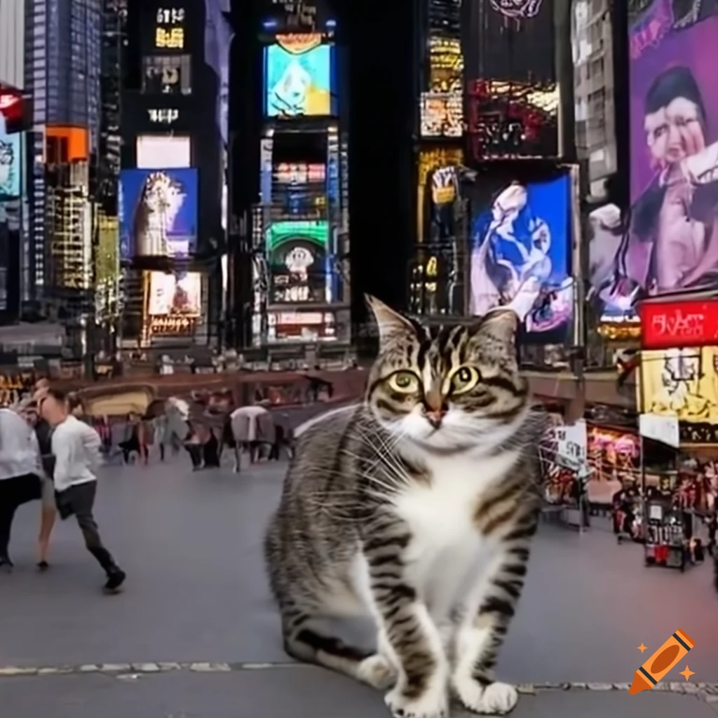 Cats taking over times square