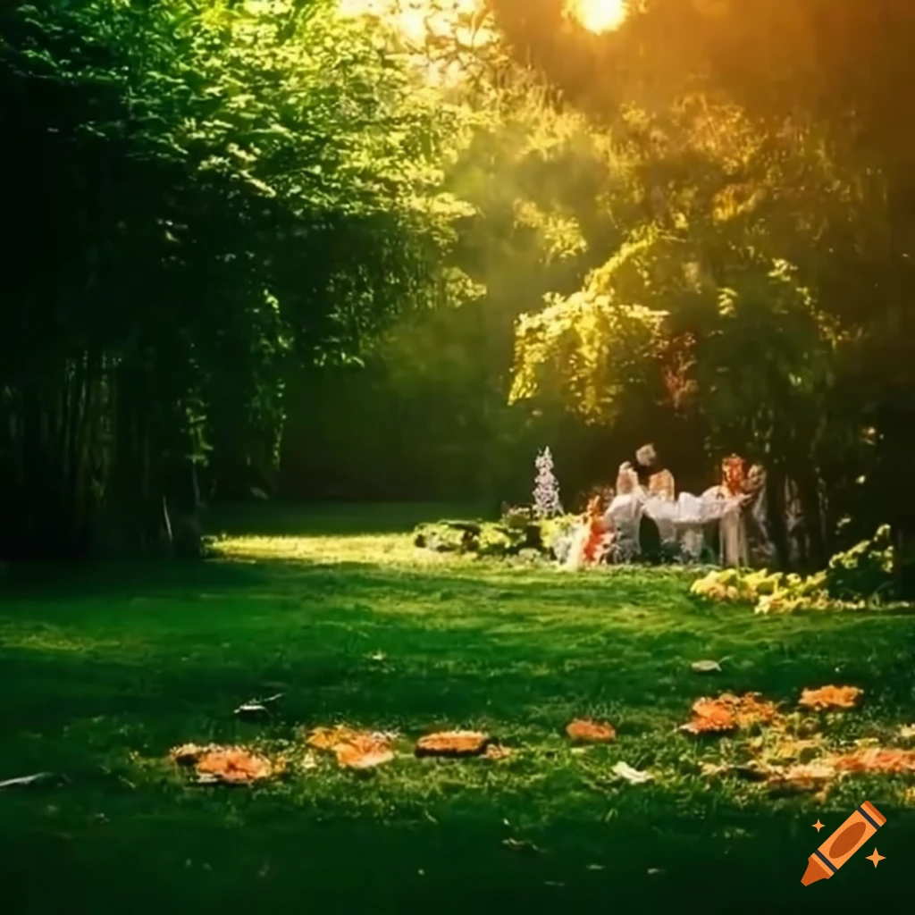 People Eating In A Beautiful Garden At A Wedding people-eating-in-a-beautiful-garden-at-a-wedding
