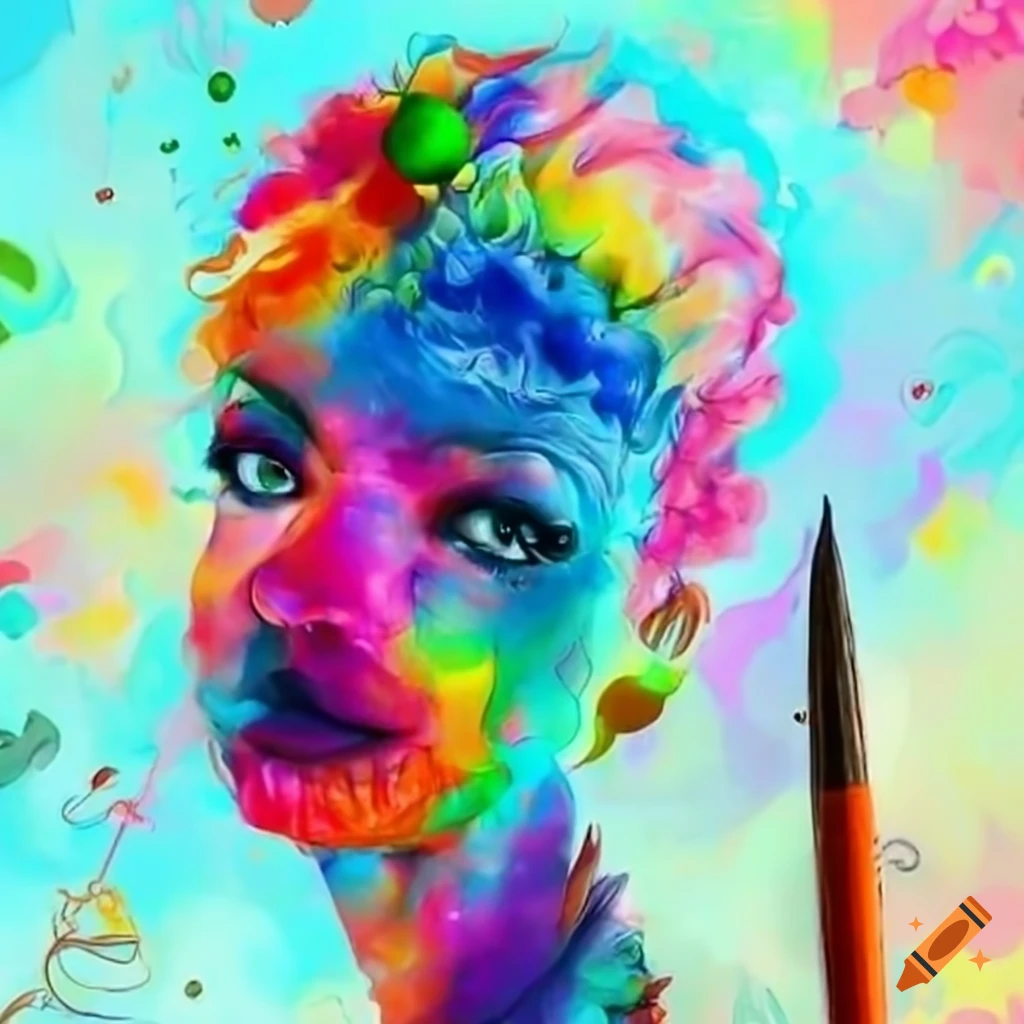 Colorful painting of voodoo loa spirits on Craiyon