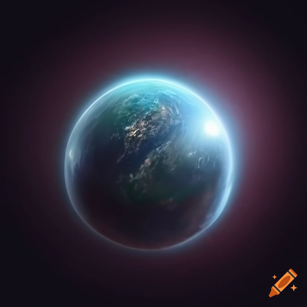 Realistic depiction of a sci-fi ring world on Craiyon