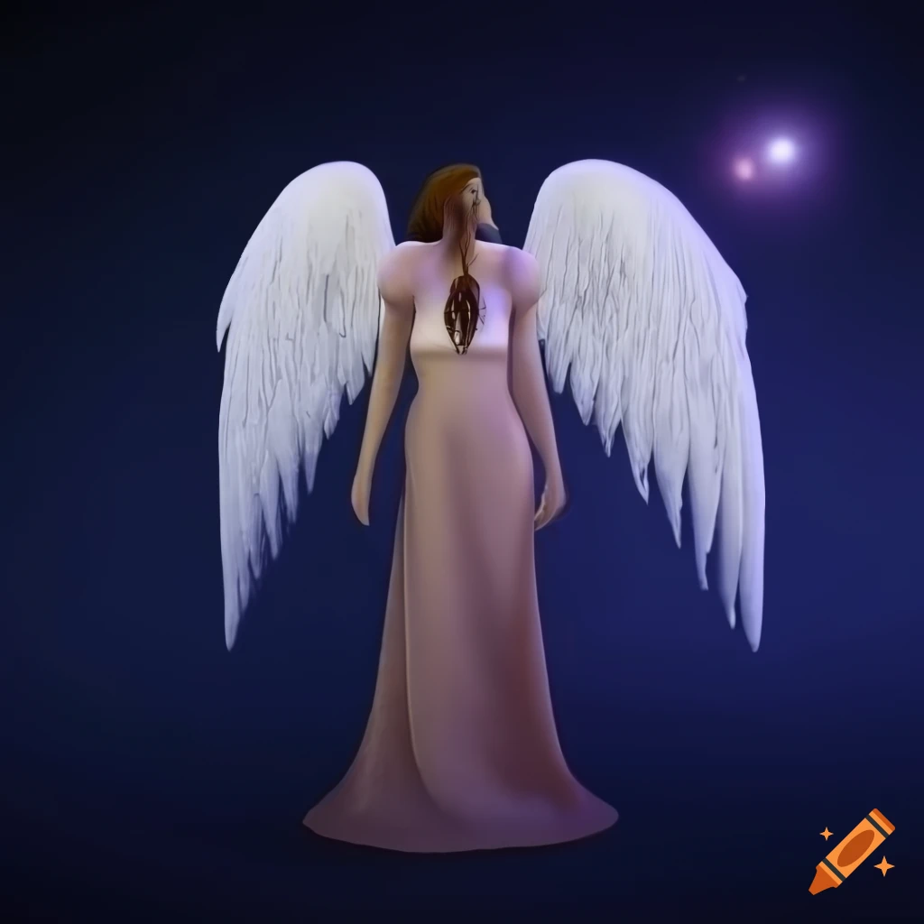 3d render of a dog in angelic form on Craiyon