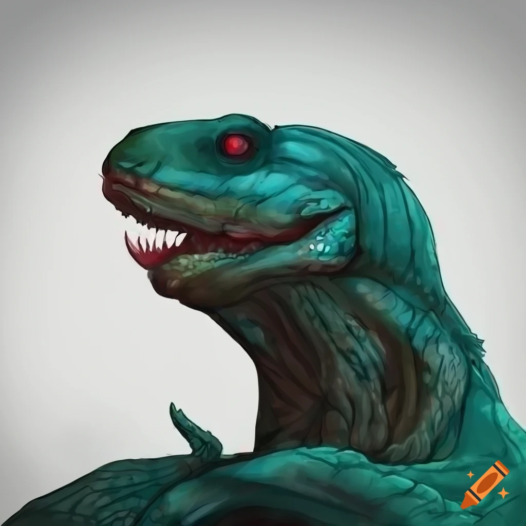 Digital painting of a hybrid creature in manga style