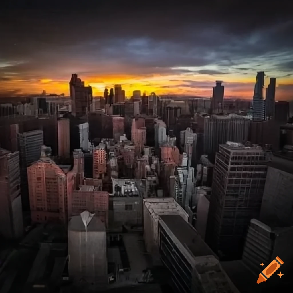 Urban landscapes with mining activities on Craiyon