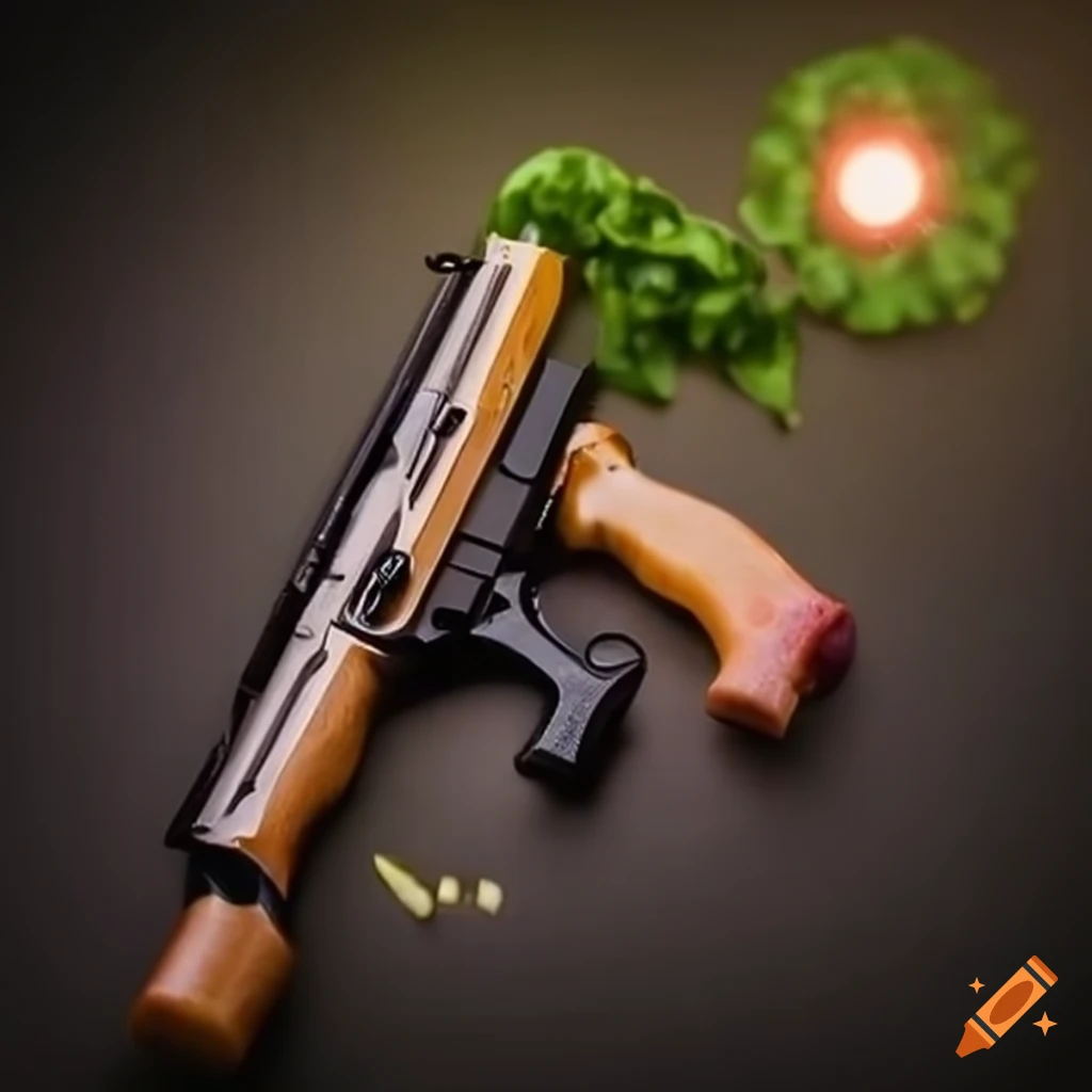 Vegetable firearm art concept