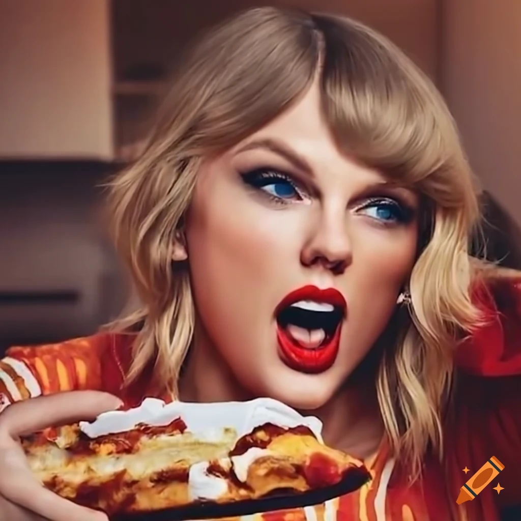 Taylor swift enjoying a burger on Craiyon