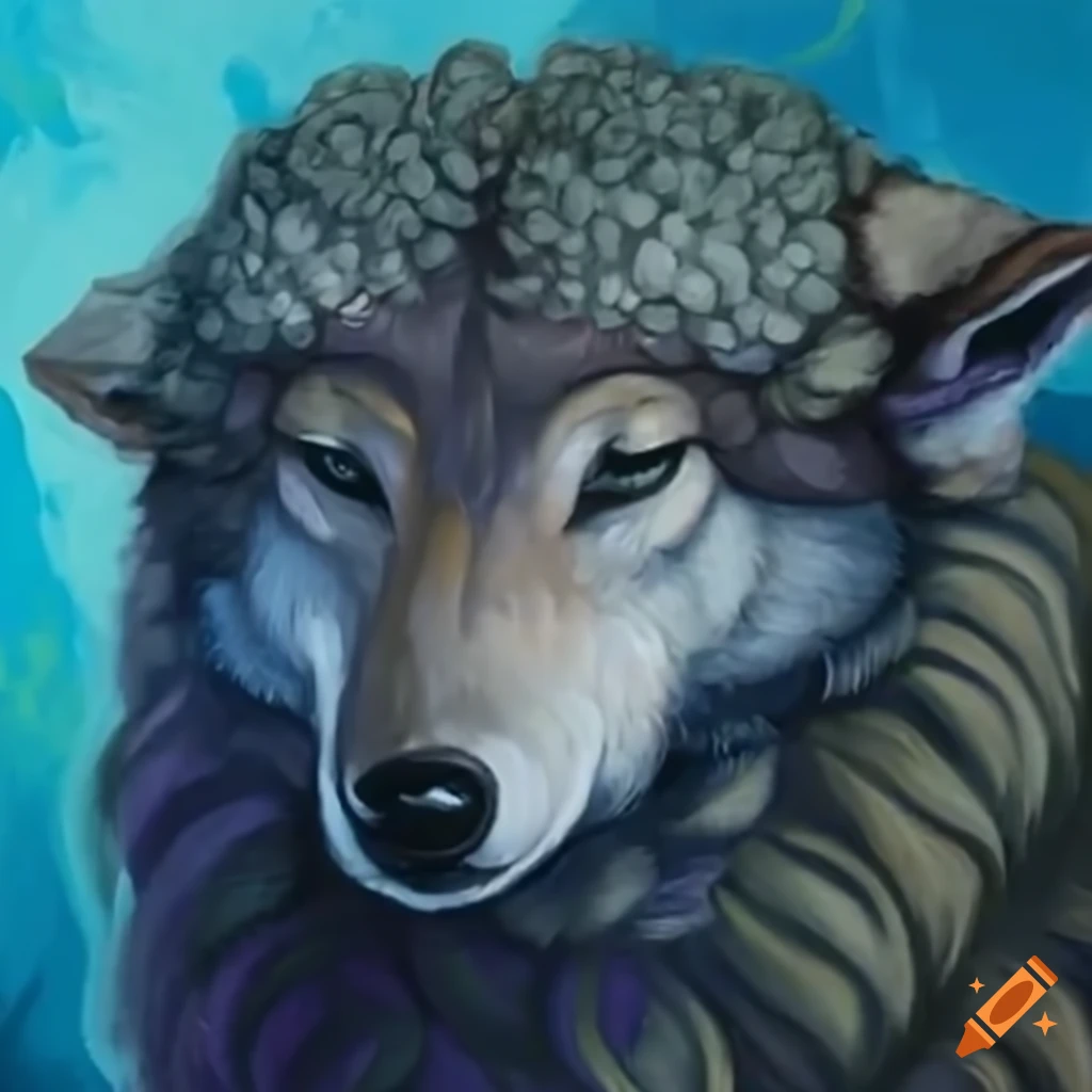 Wolf and sheep together