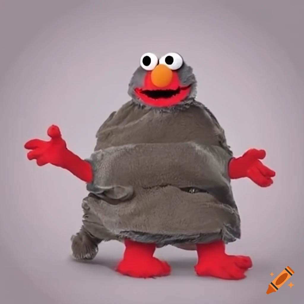 Elmo in a mole costume doing a chemistry experiment on Craiyon