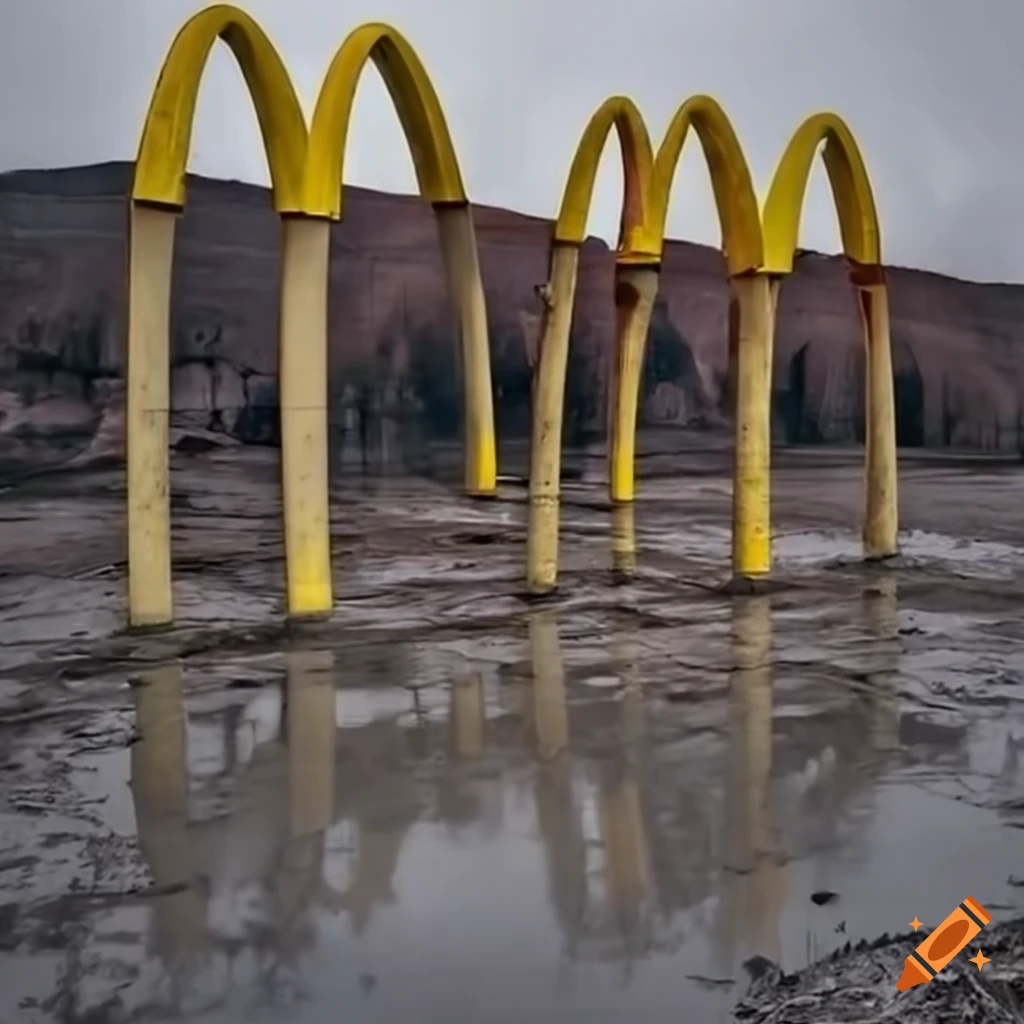 Image of mcdonald's golden arches in a post-apocalyptic wasteland on ...