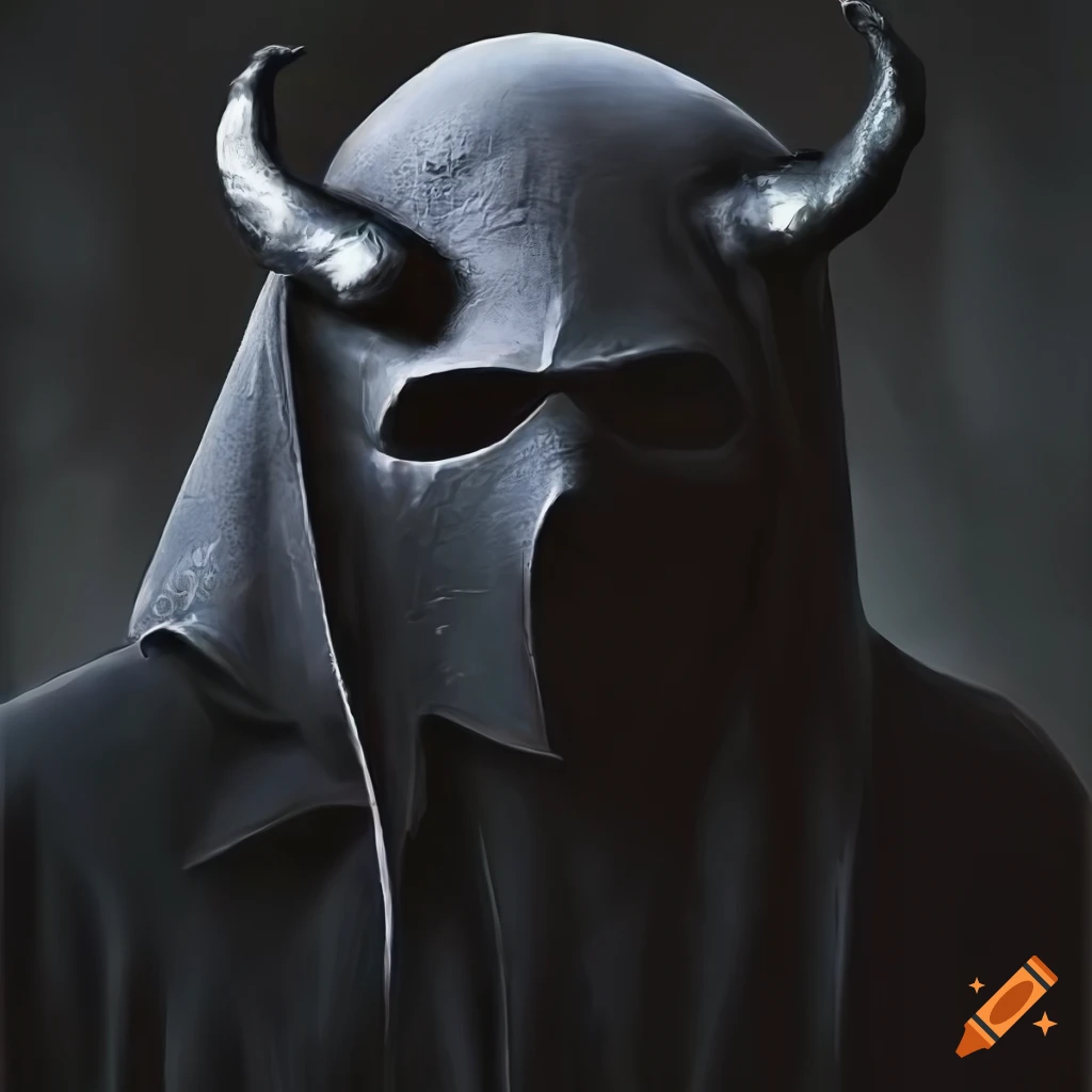 Image of horned masked men in a dark and gothic setting