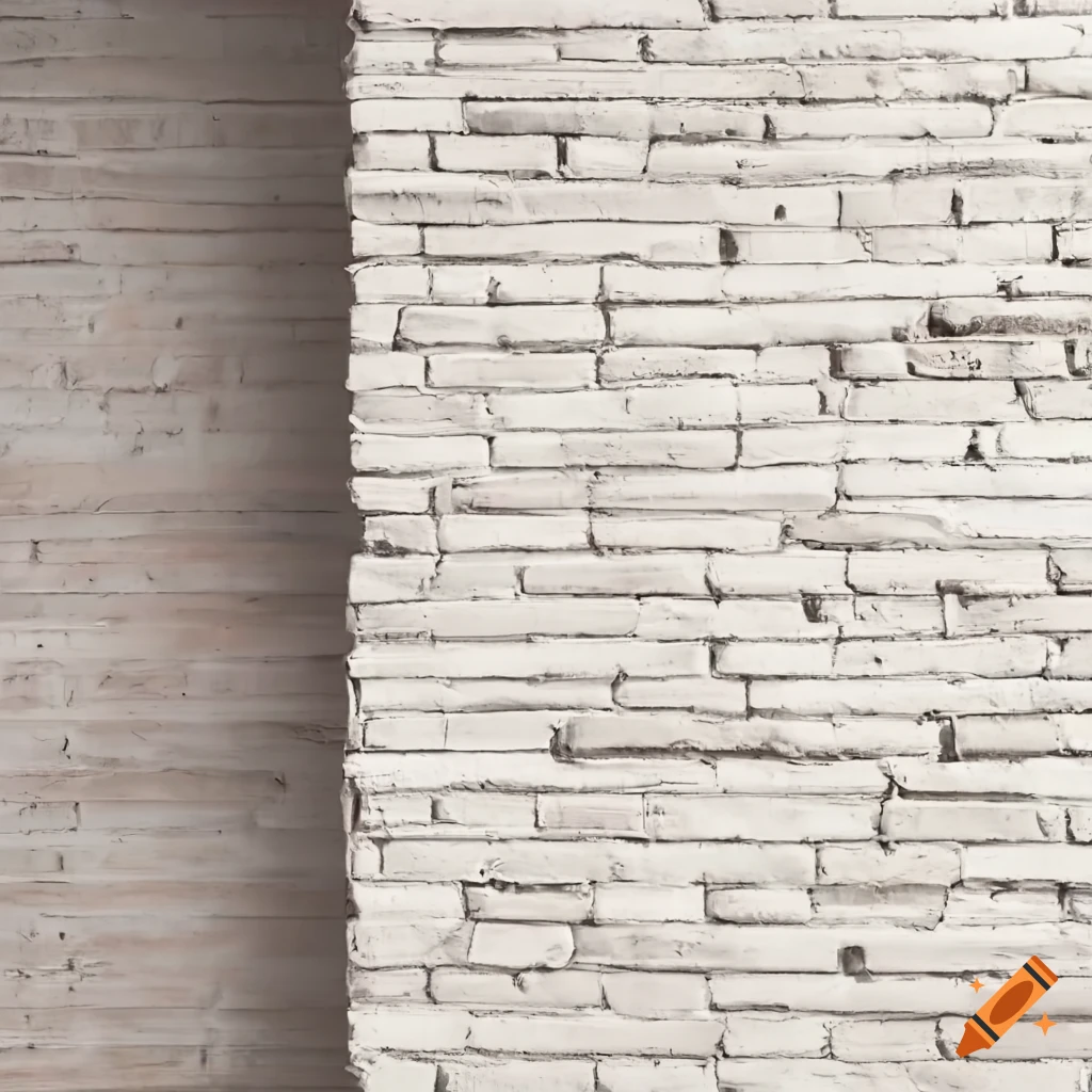 Whitewashed fly ash brick wall