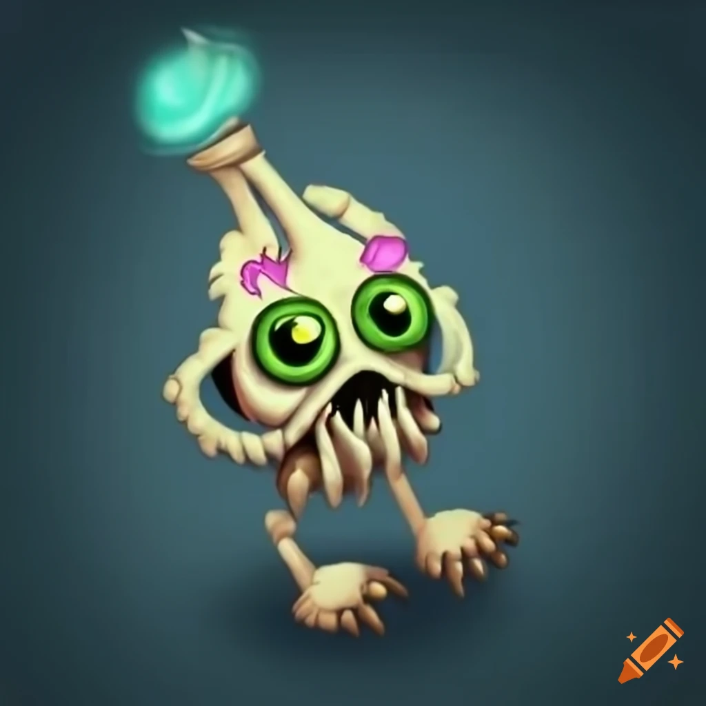 Girglor, a my singing monsters creature with cats and a clarinet on Craiyon