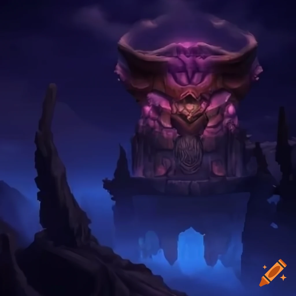 Sunwell plateau in world of warcraft on Craiyon