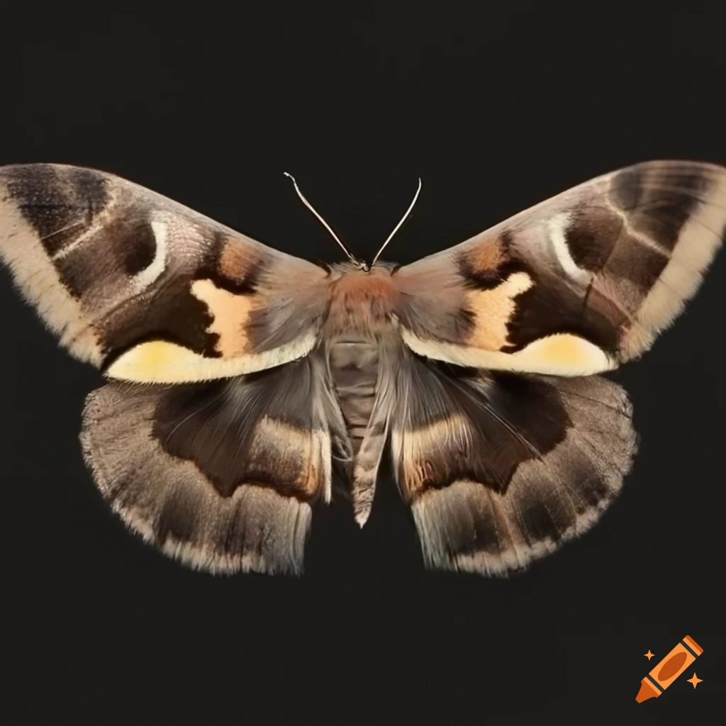 Robotic moth on a white background on Craiyon