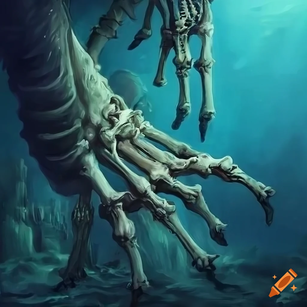 Old tyme map illustration with sea monsters and mountain ranges on Craiyon