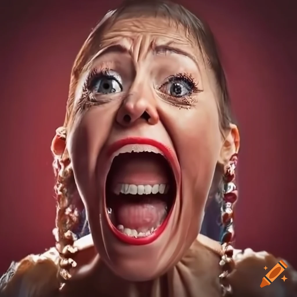 Image of a shouting housewife in a reality tv show