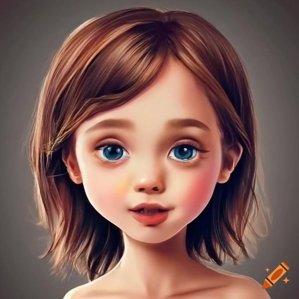 Portrait of a girl on Craiyon