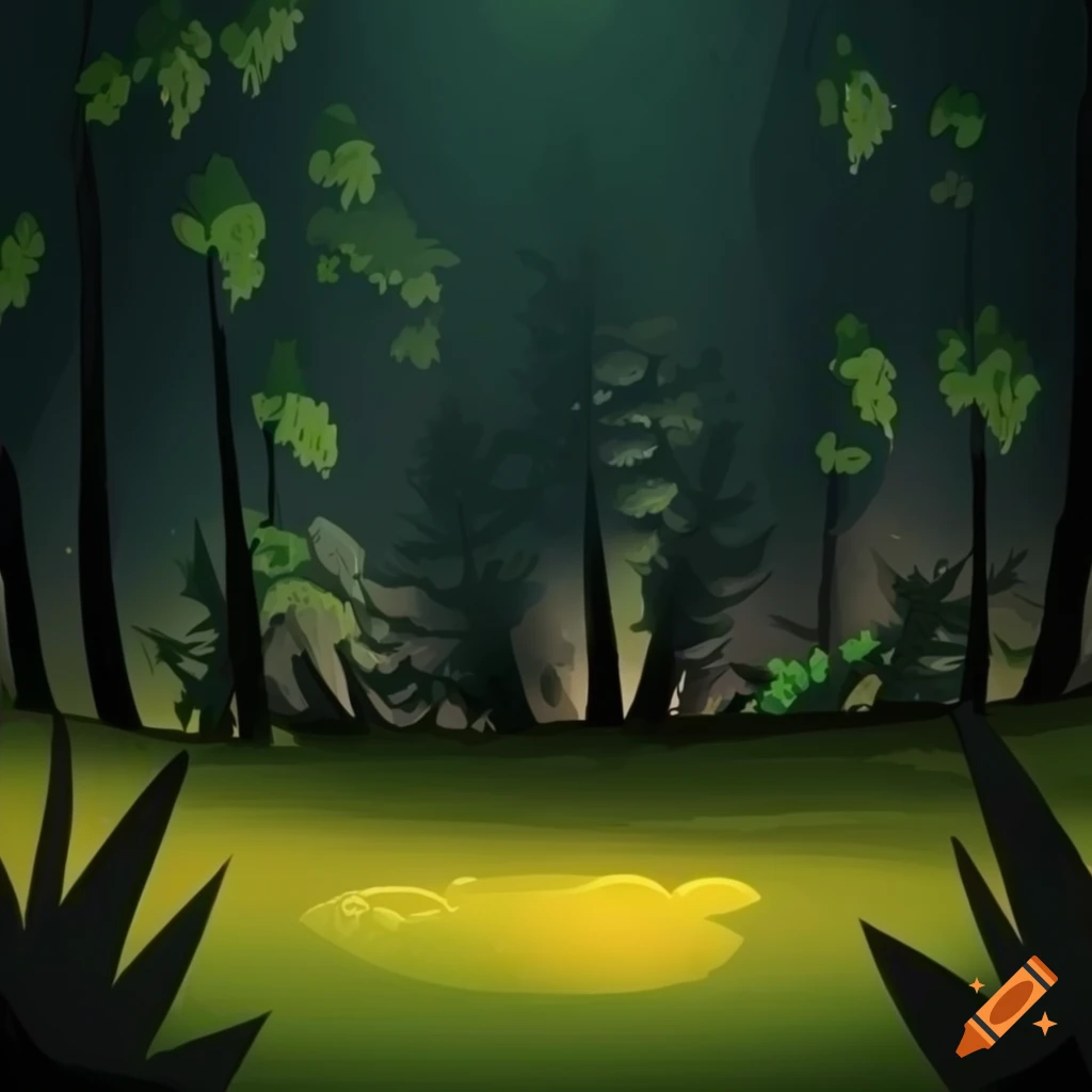 2d vector art forest on Craiyon