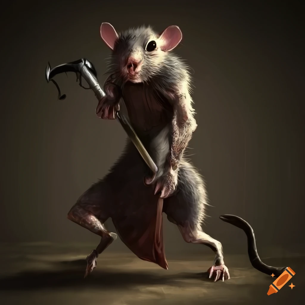 Energetic rat dressed as batman on Craiyon