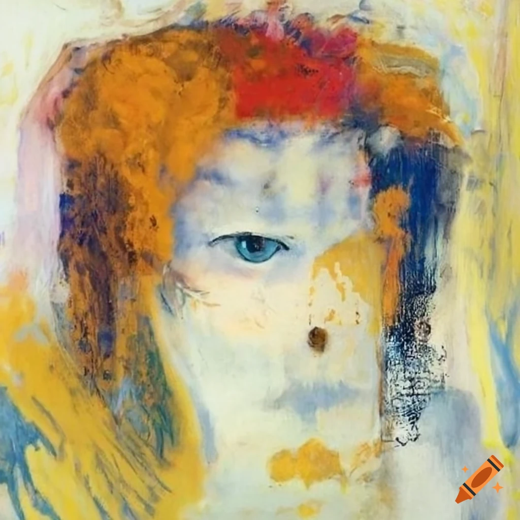 Surreal painting of a smiling man with a cat on Craiyon