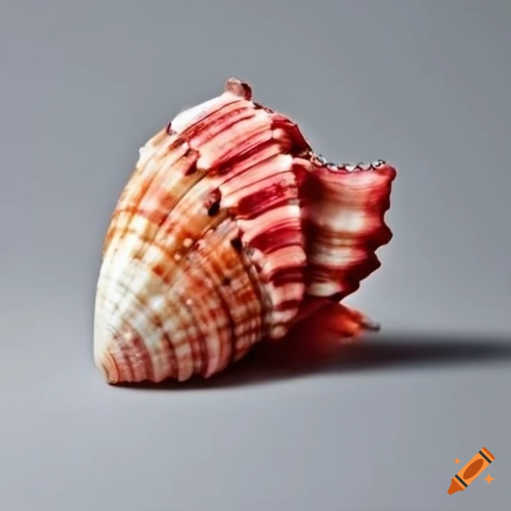 Red seashell necklace on a cord on Craiyon