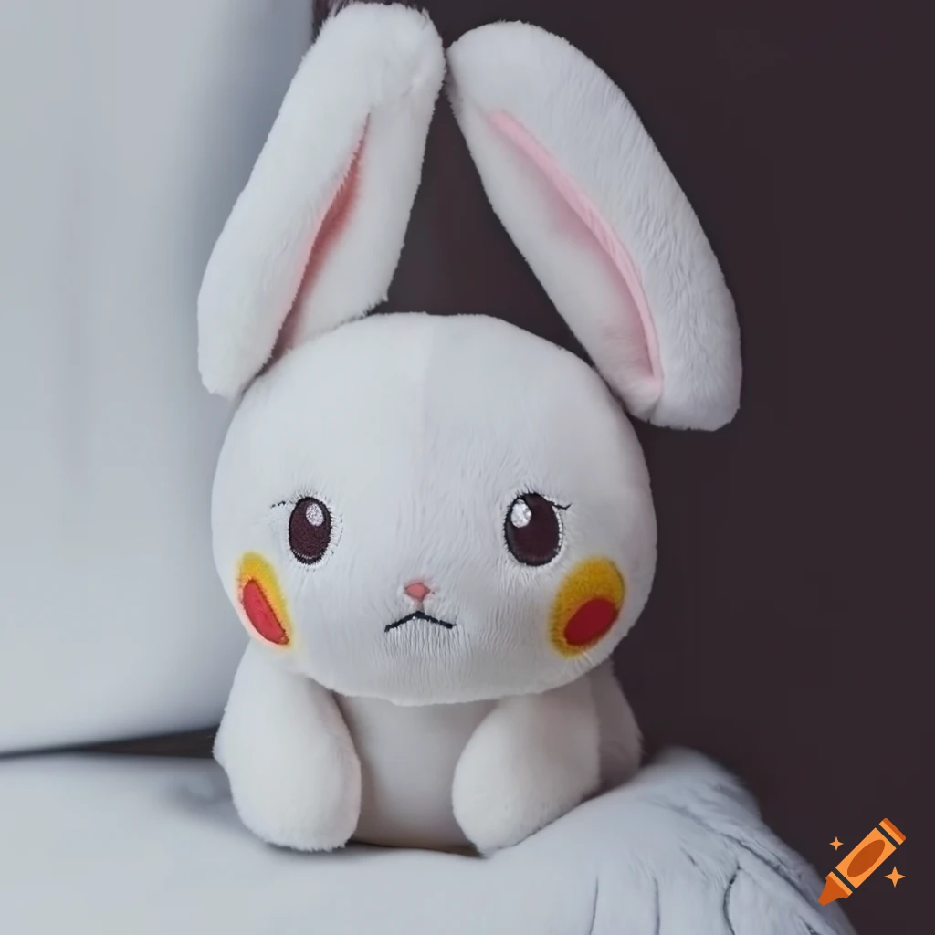 Plush toy of angel bunny pokemon