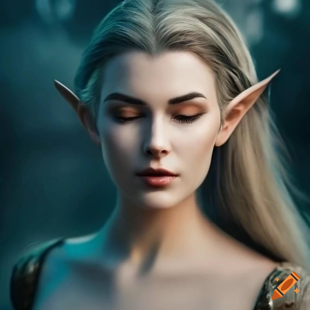 Portrait of a mesmerizing elven princess on Craiyon