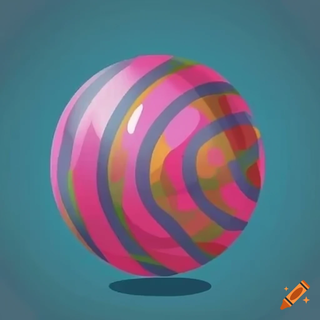 Cartoon pattern of colorful balls