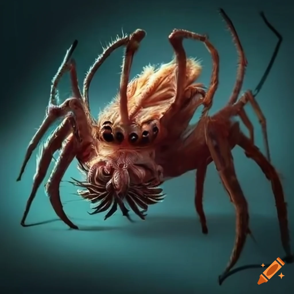 Fantasy horse spider creature on Craiyon