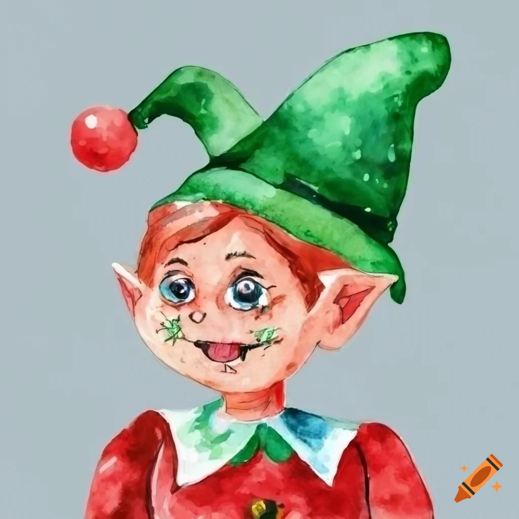 Watercolor dwarf hat on Craiyon
