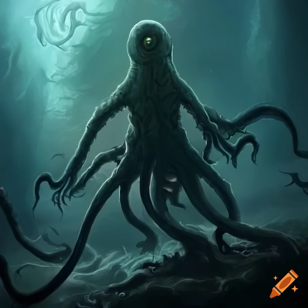 Deep sea alien creature on Craiyon