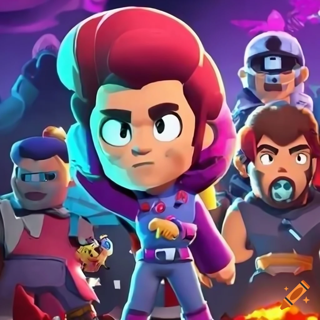 Movie themed poster of brawl stars with thriller vibes