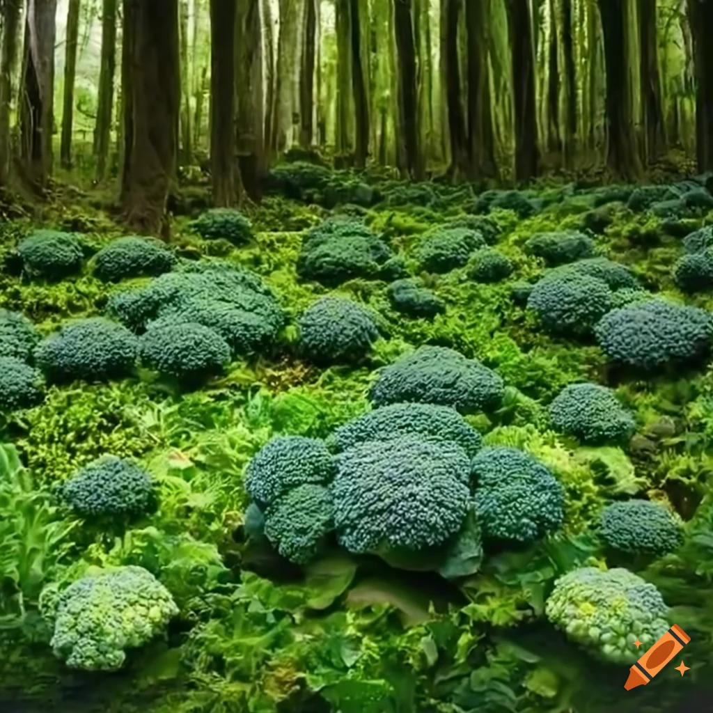Vegetable-filled wild forest