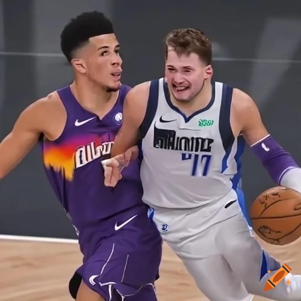 Image related to luka doncic and devin booker in nba on Craiyon