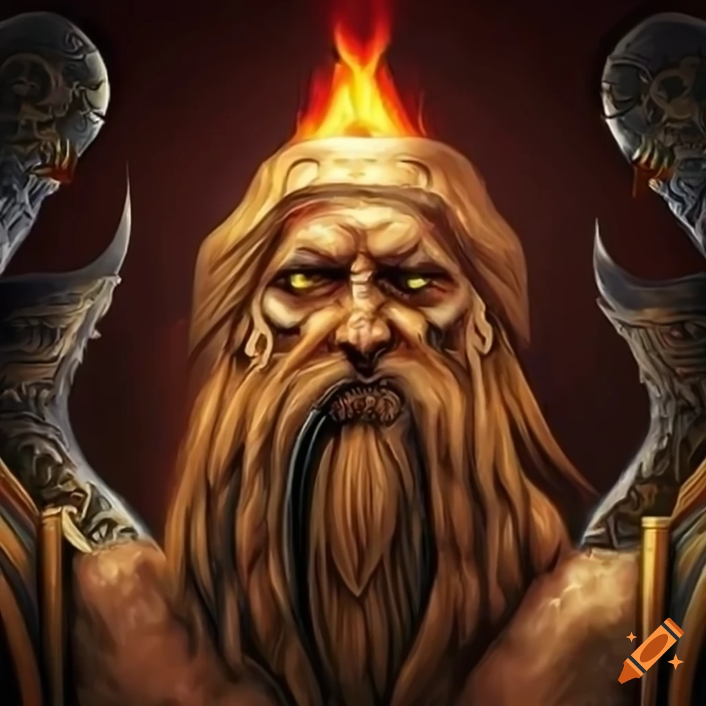 Artwork depicting the Slavic god Perun on Craiyon