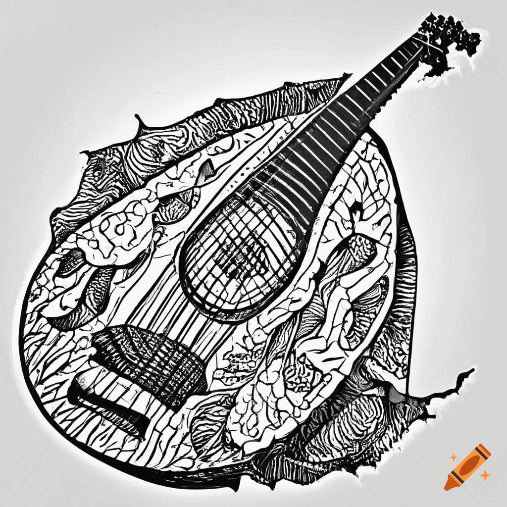 Broken Violin Black And White
