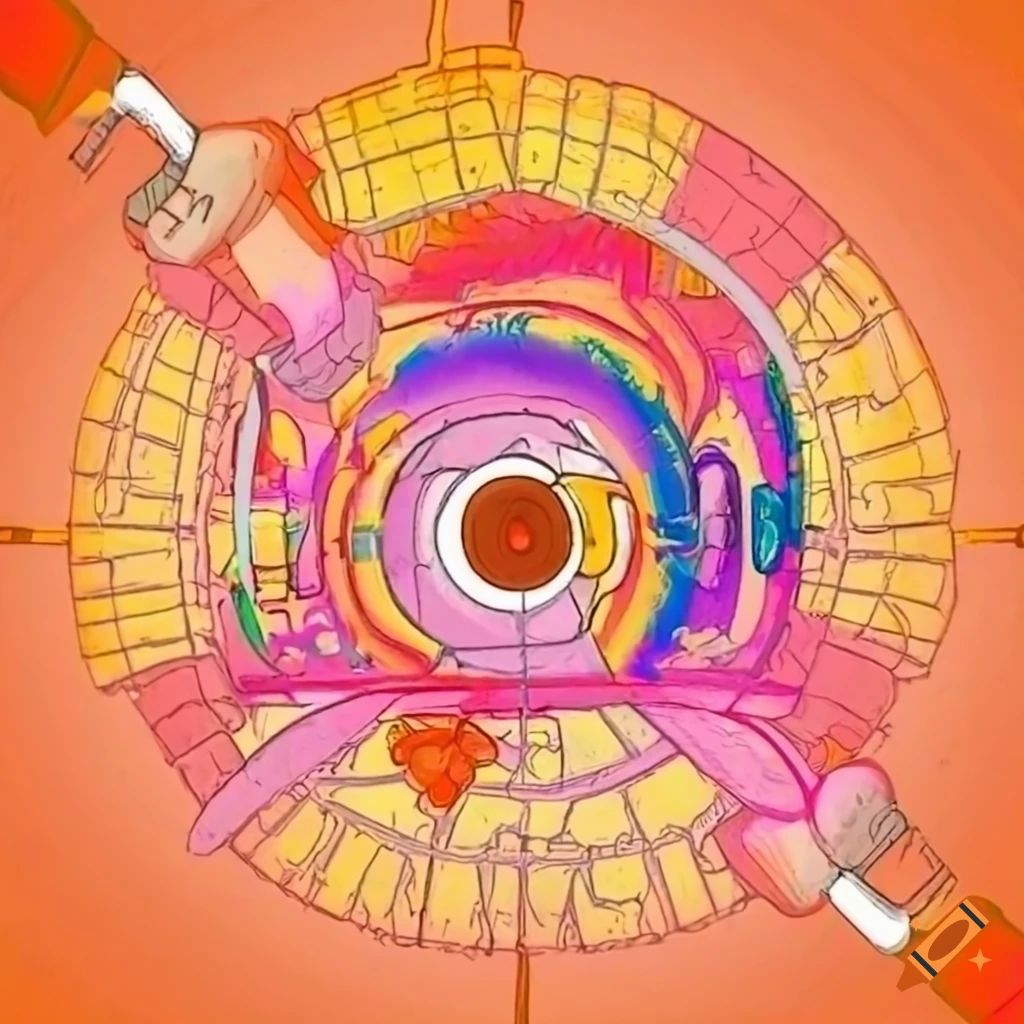 Art nouveau style representation of the large hadron collider on Craiyon