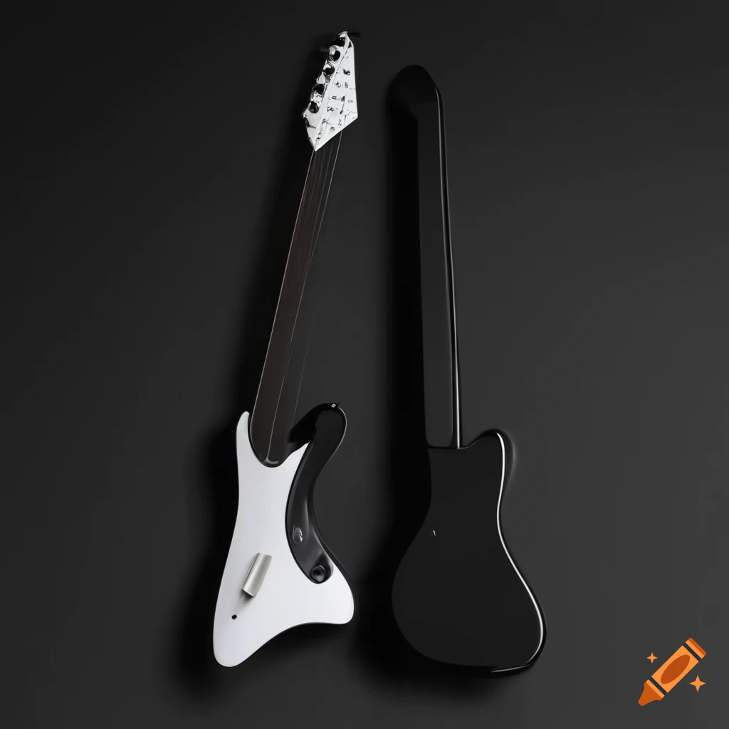 Modern ergonomic electric guitar on Craiyon
