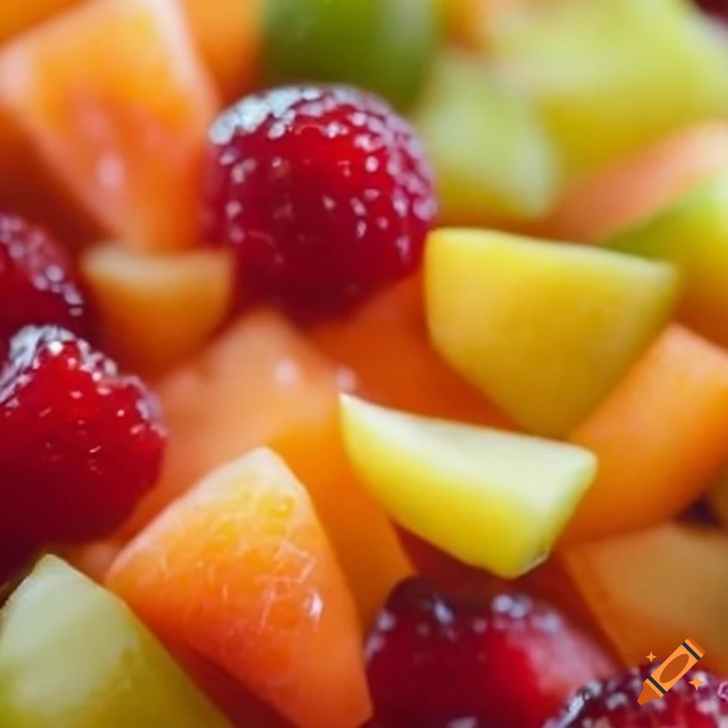 Colorful and delicious fruit salad