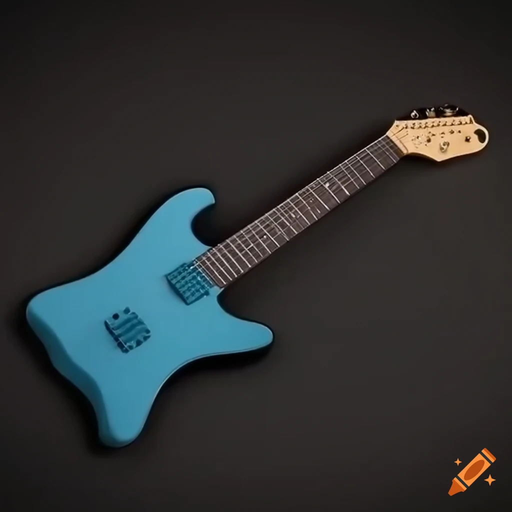 Modern ergonomic electric guitar on Craiyon
