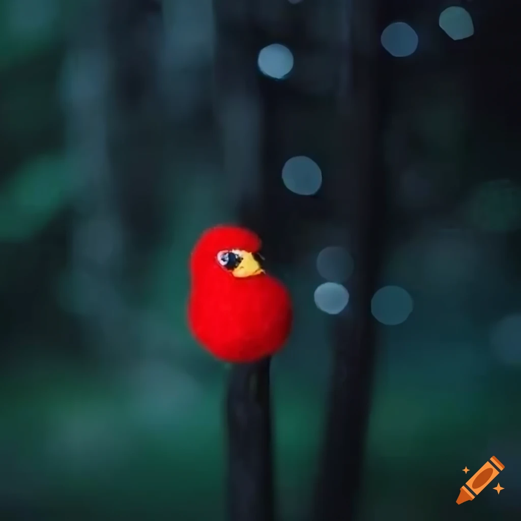 Paper Background With A Red Bird In A Tree Branch paper-background-with-a-red-bird-in-a-tree-branch